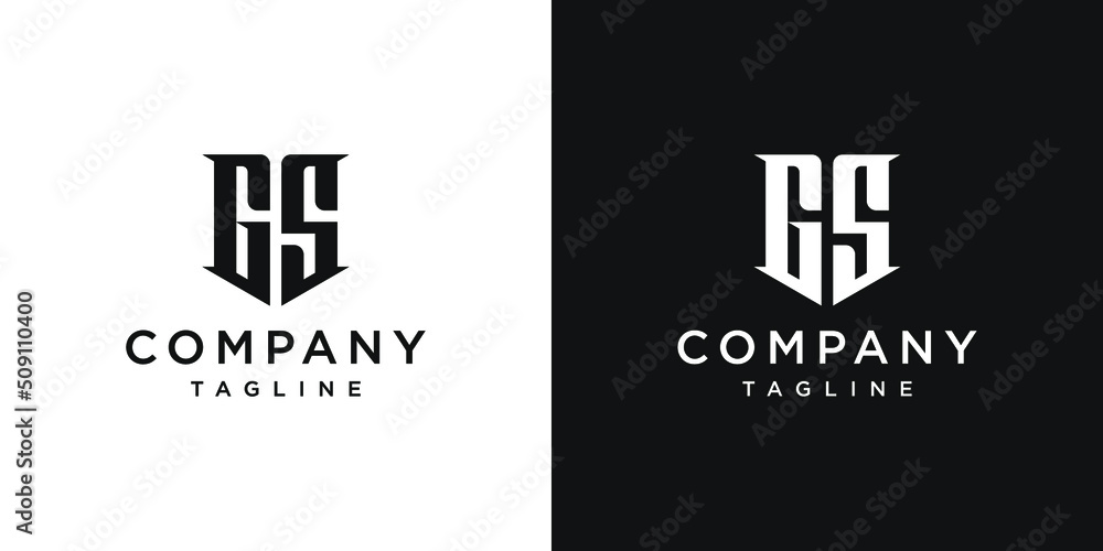 Creative Vintage Letter GS Monogram Logo Design Icon Template White and ...