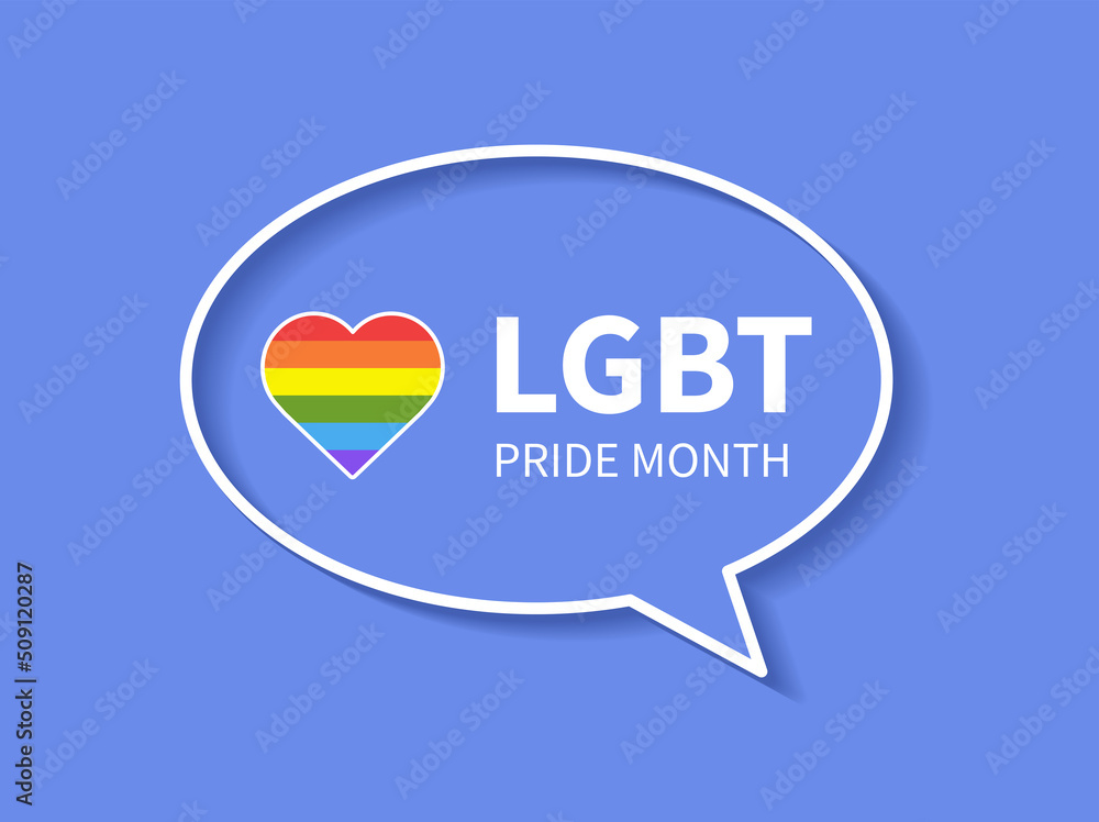 LGBT Pride month frame templates. Pride LGBT heart. speech bubbles ...
