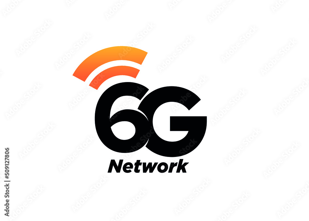 6g logo design, a symbol of 6G network connectivity of the futur. Stock ...