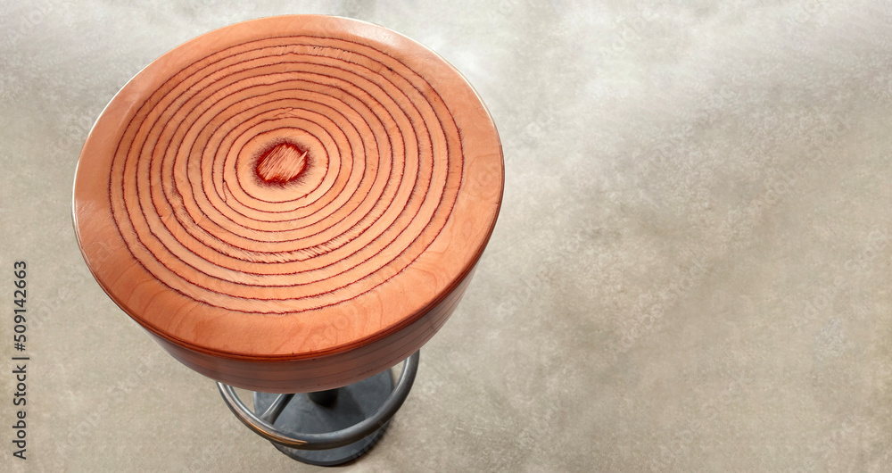 Chair. Close-up of a wooden chair. Loft-style furniture. Surface. Cut ...