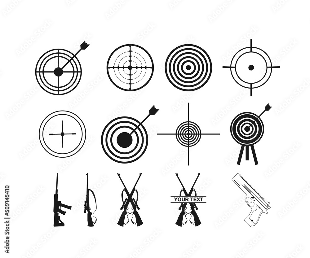 Target EPS, Target Icon, Target Logo, bullseye, Sniper, Gun Target ...