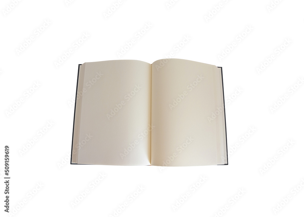 Empty open book. Elements for mock ups, scene creator. Clip art set on ...