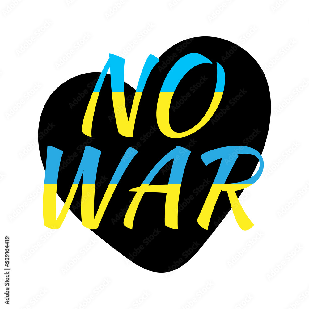 Vetor de No war. Ukraine flag backgrounds, symbol of peace and freedom ...