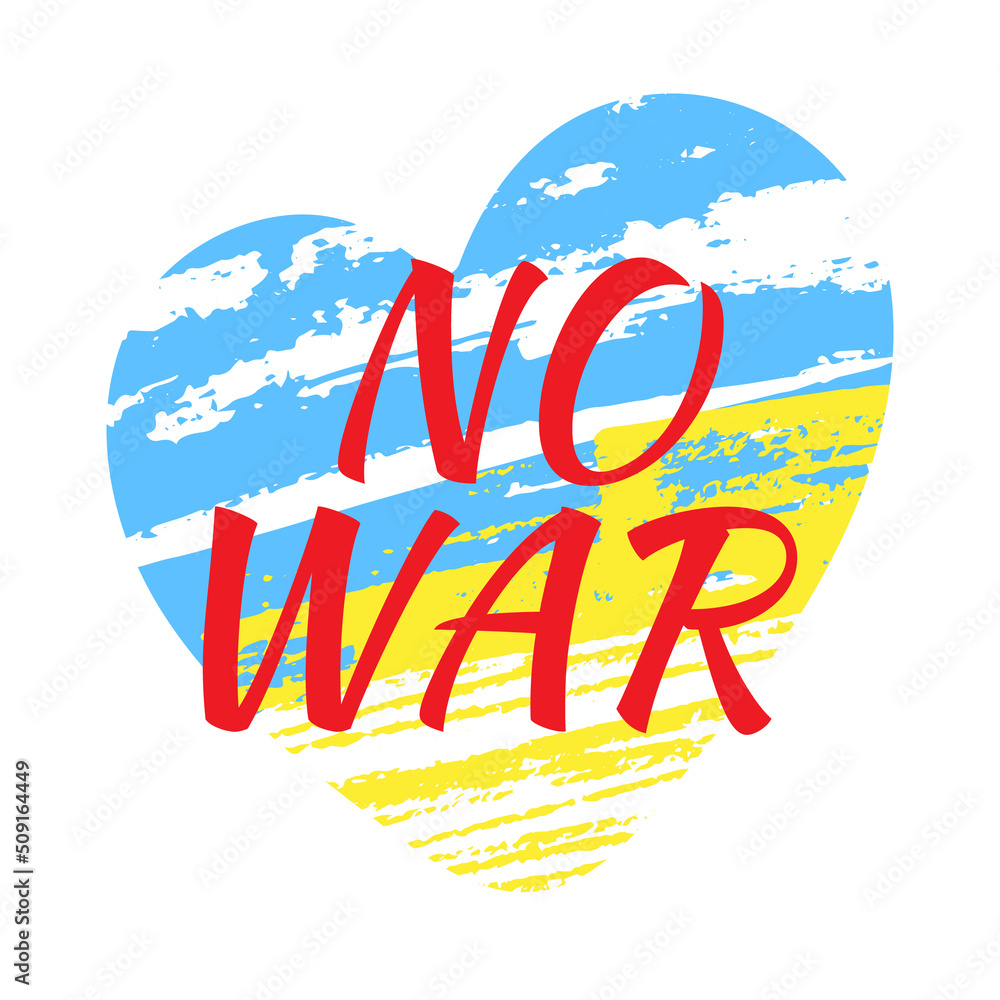 Vecteur Stock No war. Ukraine flag backgrounds, symbol of peace and ...