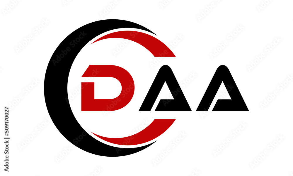 DAA swoosh three letter logo design vector template | monogram logo ...
