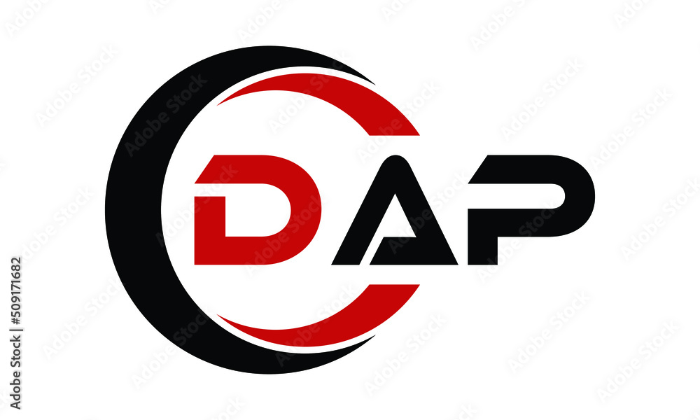 DAP swoosh three letter logo design vector template | monogram logo ...