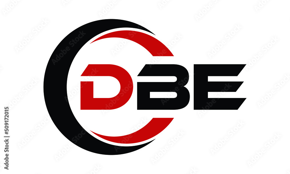 DBE swoosh three letter logo design vector template | monogram logo ...