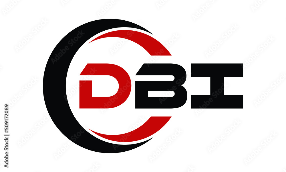 DBI swoosh three letter logo design vector template | monogram logo ...