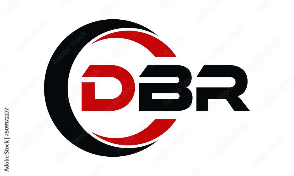 DBR swoosh three letter logo design vector template | monogram logo ...