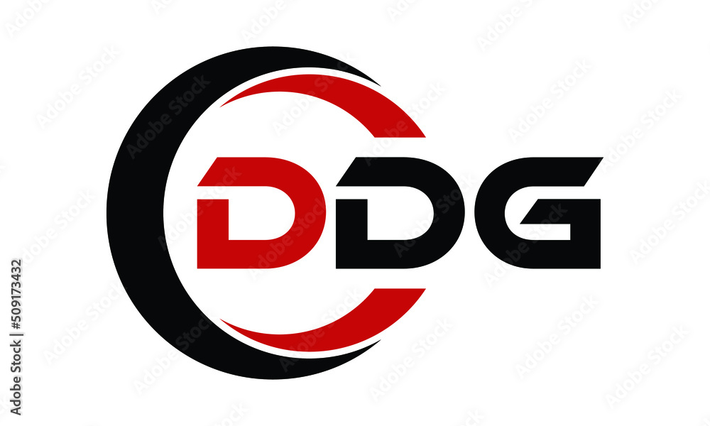 DDG swoosh three letter logo design vector template | monogram logo ...