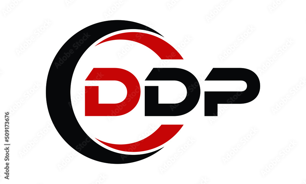 DDP swoosh three letter logo design vector template | monogram logo ...