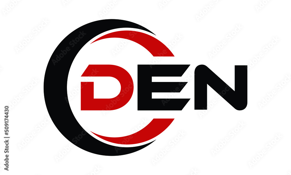 DEN swoosh three letter logo design vector template | monogram logo ...