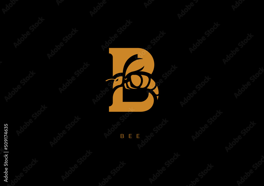 BEE B MONOGRAM, VECTOR LOGO Stock Vector | Adobe Stock