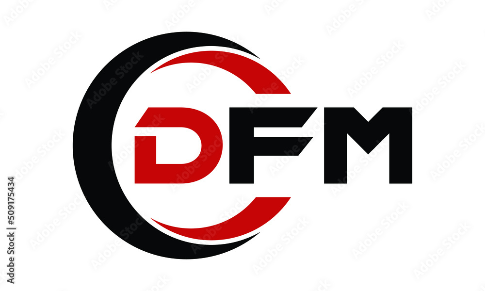 DFM swoosh three letter logo design vector template | monogram logo | abstract logo | wordmark ...