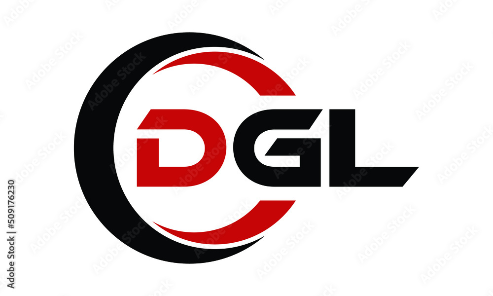 DGL swoosh three letter logo design vector template | monogram logo ...