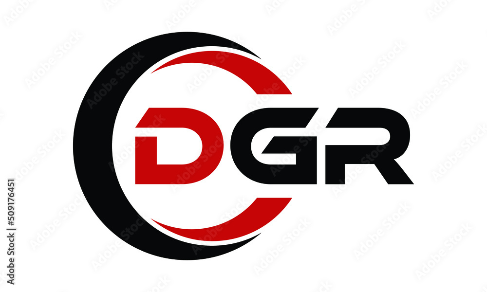 DGR swoosh three letter logo design vector template | monogram logo ...