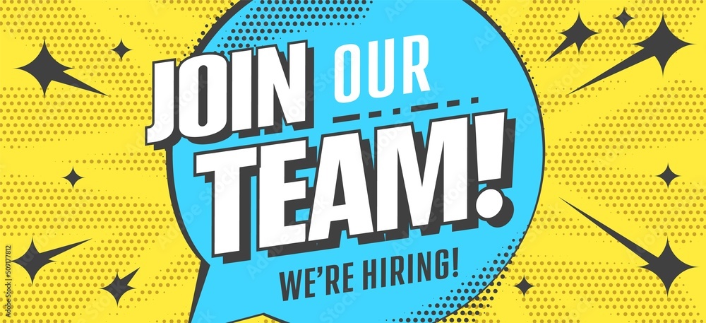 Join our team recruitment design poster template Stock Vector | Adobe Stock