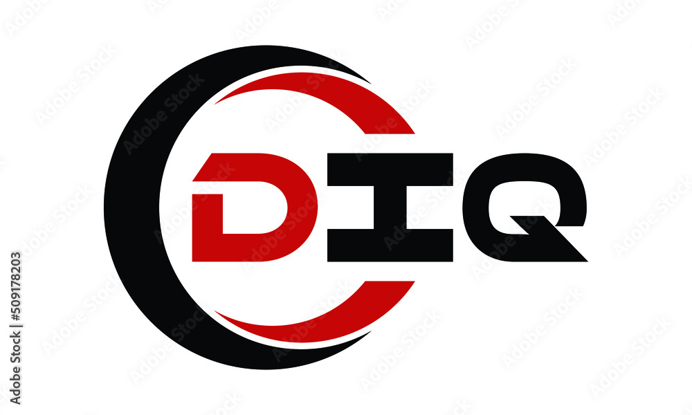 DIQ swoosh three letter logo design vector template | monogram logo ...