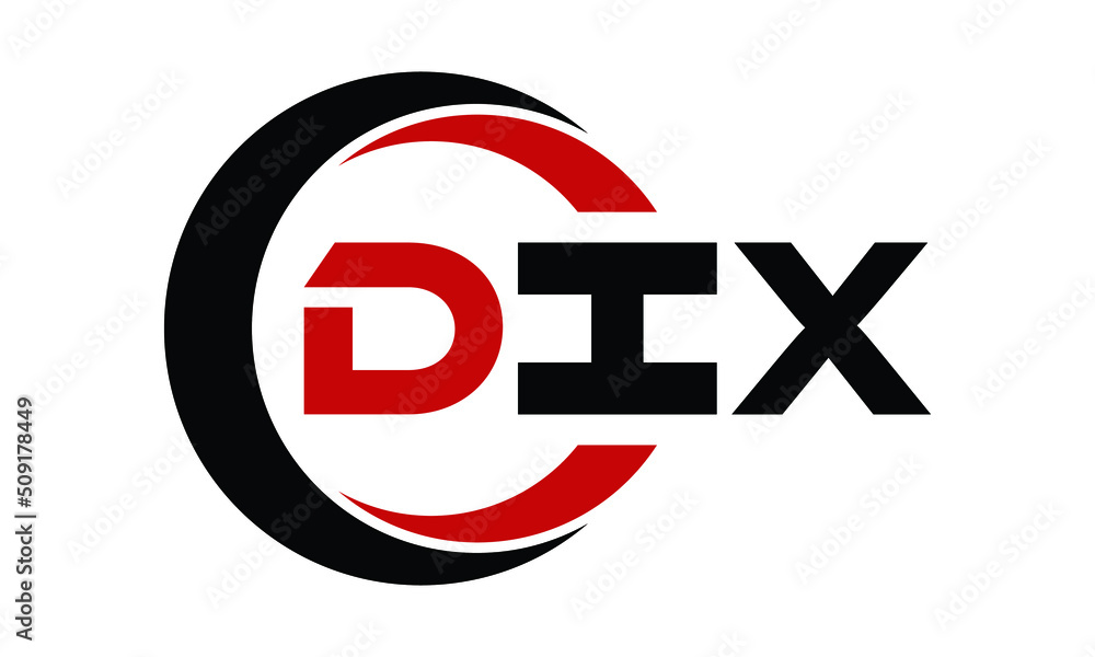 DIX swoosh three letter logo design vector template | monogram logo ...