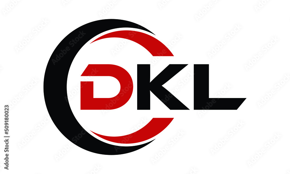 DKL swoosh three letter logo design vector template | monogram logo ...