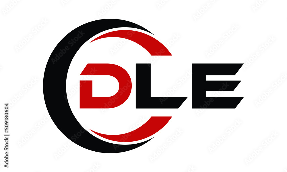DLE swoosh three letter logo design vector template | monogram logo ...