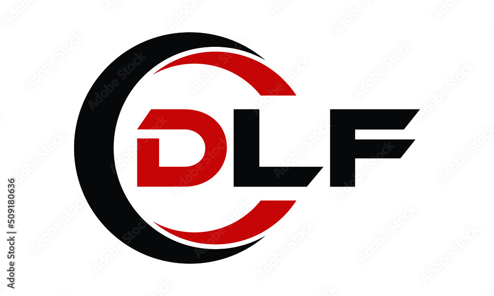 DLF swoosh three letter logo design vector template | monogram logo ...