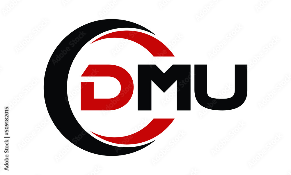 DMU swoosh three letter logo design vector template | monogram logo ...