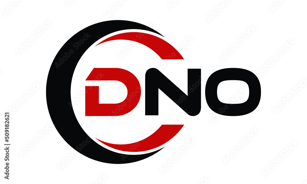DNO swoosh three letter logo design vector template | monogram logo ...