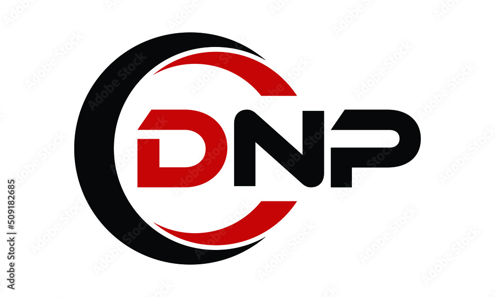 DNP swoosh three letter logo design vector template | monogram logo ...