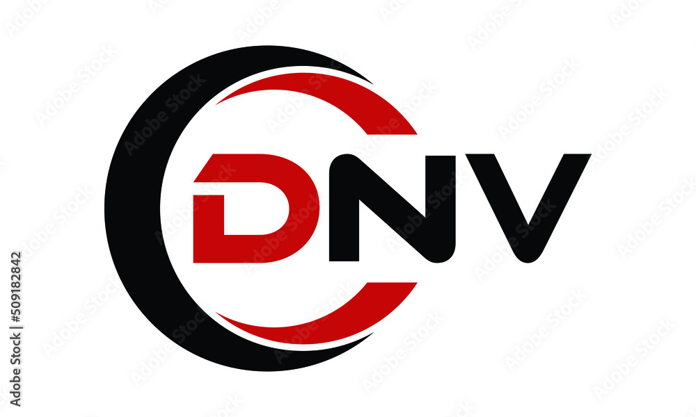 DNV swoosh three letter logo design vector template | monogram logo ...