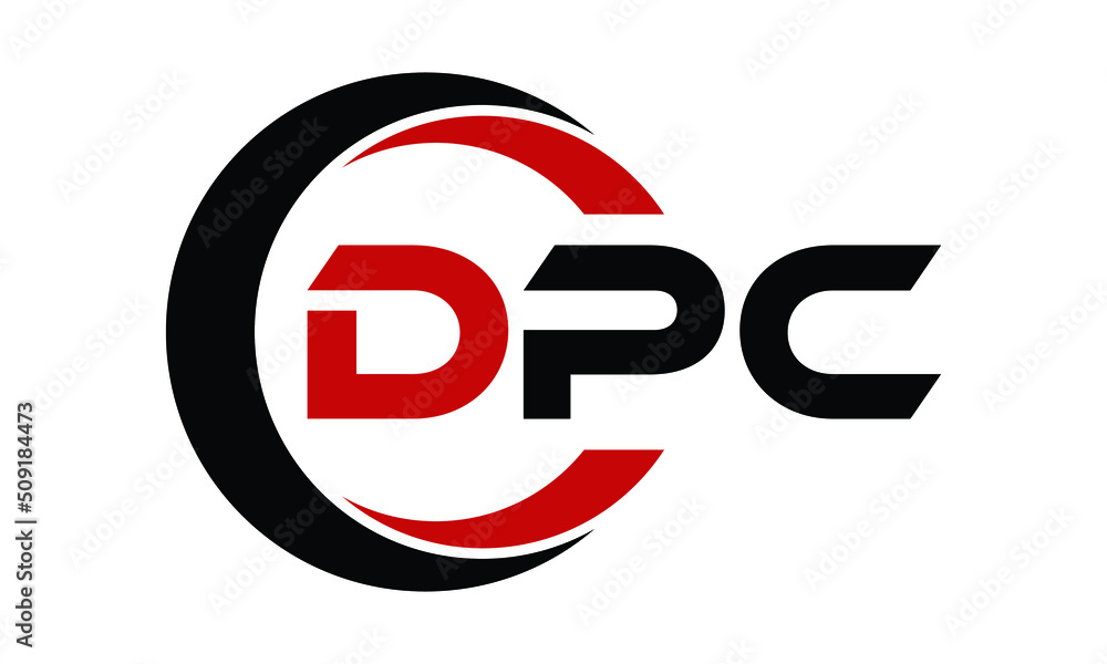 DPC swoosh three letter logo design vector template | monogram logo ...