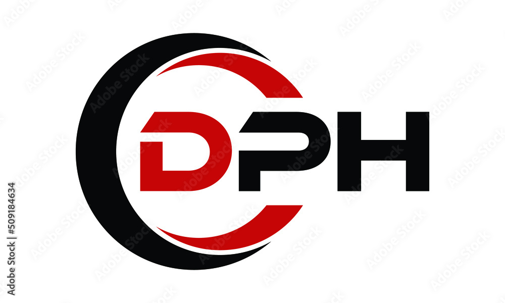 DPH swoosh three letter logo design vector template | monogram logo ...
