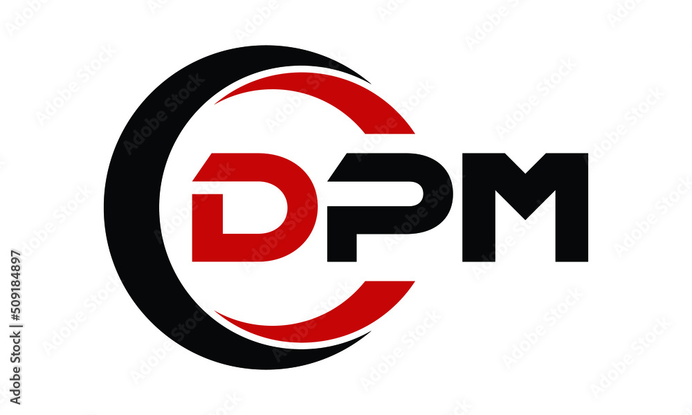 DPM swoosh three letter logo design vector template | monogram logo ...