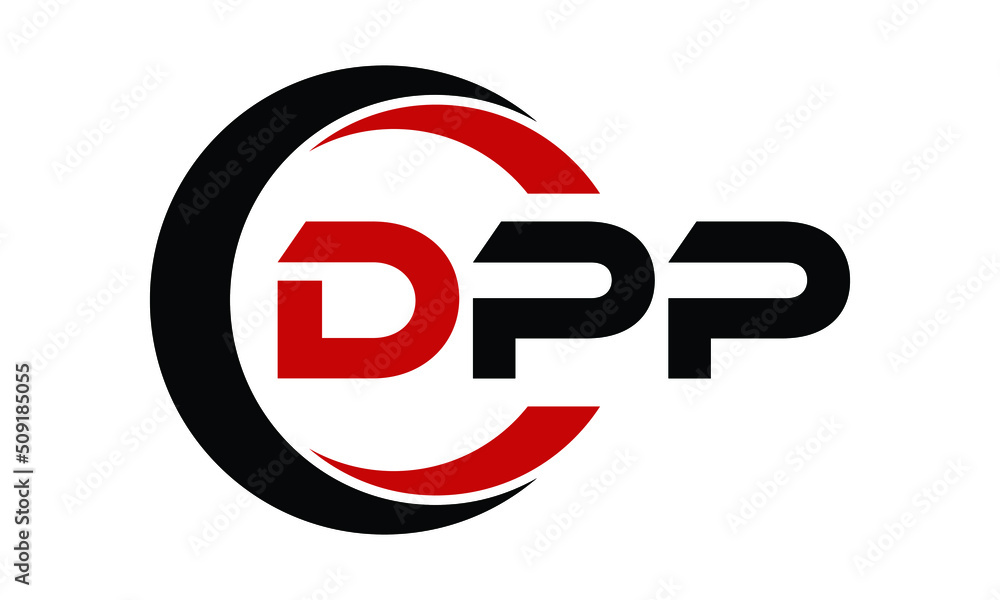 DPP swoosh three letter logo design vector template | monogram logo ...