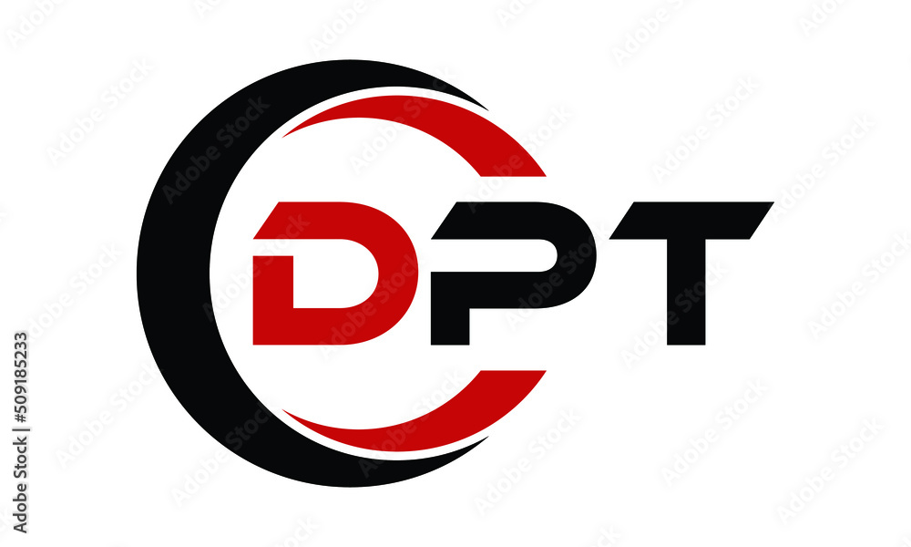 DPT swoosh three letter logo design vector template | monogram logo ...