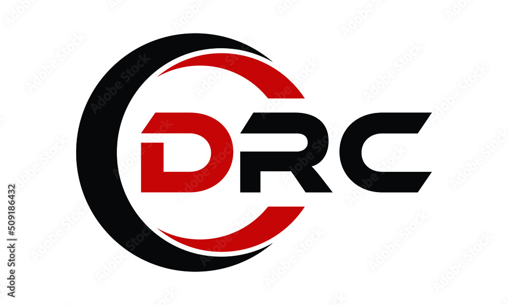 DRC swoosh three letter logo design vector template | monogram logo ...