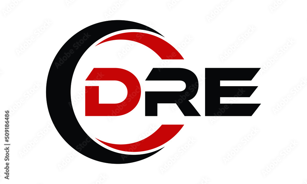 DRE swoosh three letter logo design vector template | monogram logo ...