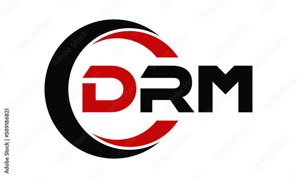 DRM swoosh three letter logo design vector template | monogram logo ...