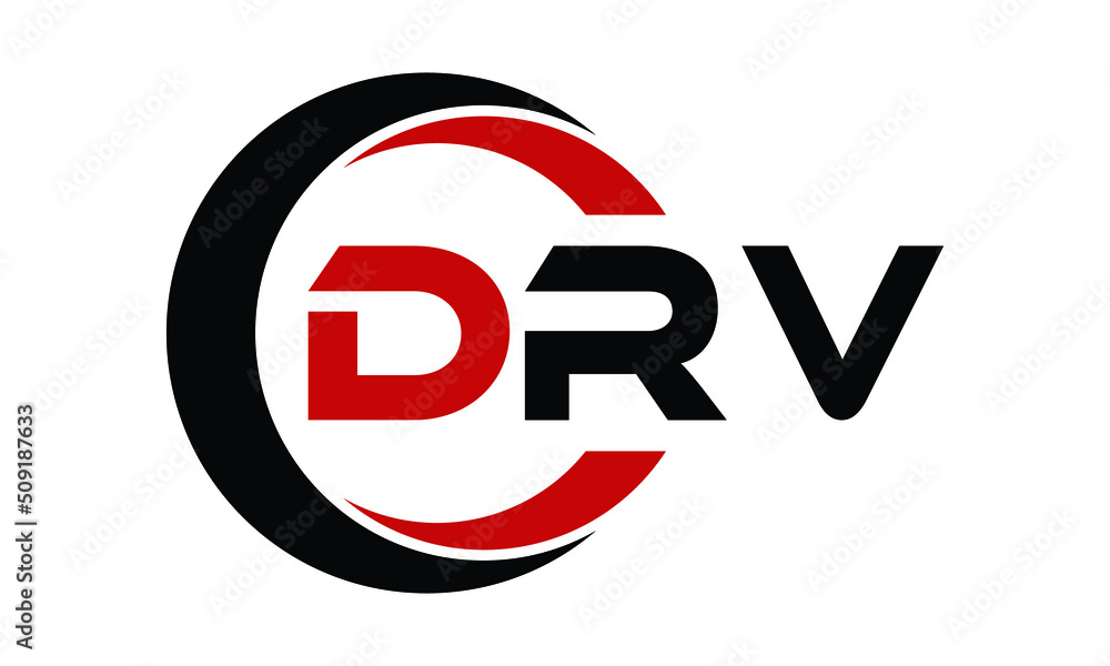 DRV swoosh three letter logo design vector template | monogram logo ...