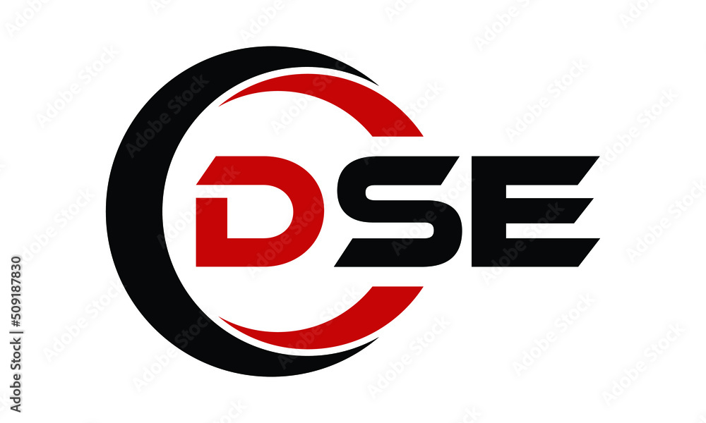DSE swoosh three letter logo design vector template | monogram logo ...
