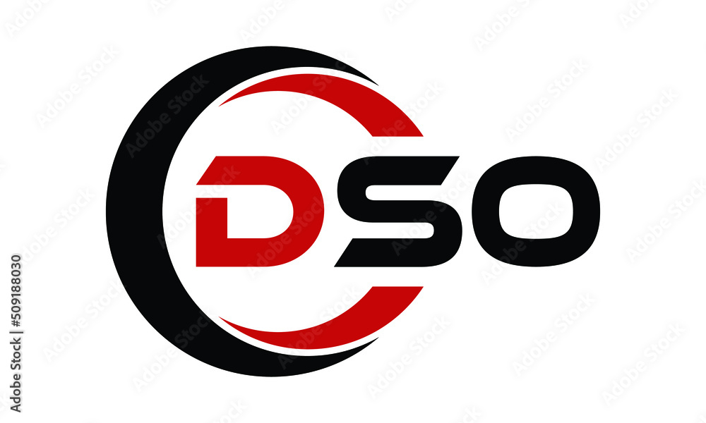 DSO swoosh three letter logo design vector template | monogram logo ...