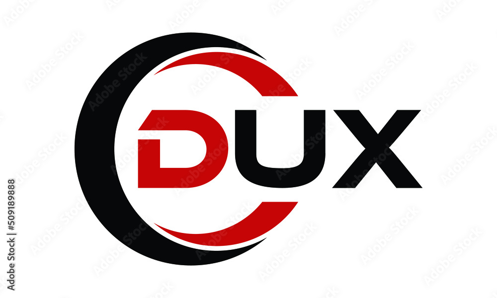 DUX swoosh three letter logo design vector template | monogram logo ...