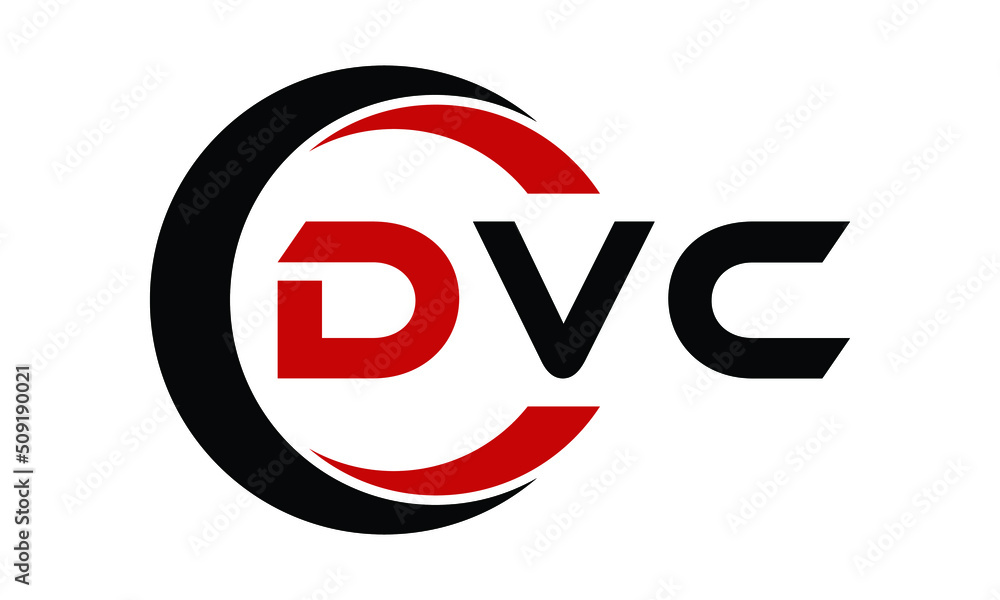 DVC swoosh three letter logo design vector template | monogram logo ...