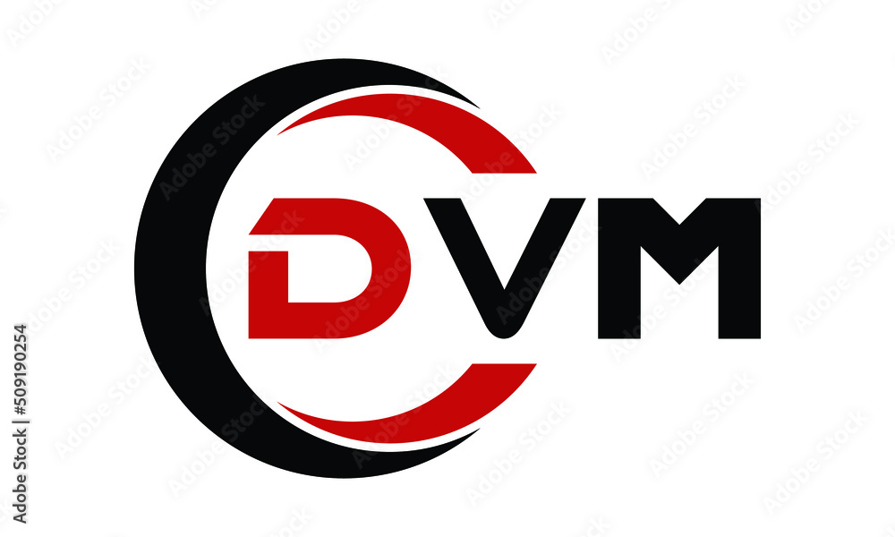 DVM swoosh three letter logo design vector template | monogram logo ...