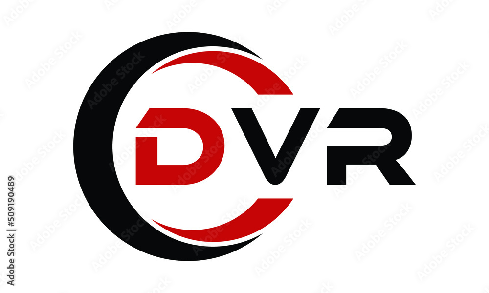 DVR swoosh three letter logo design vector template | monogram logo ...