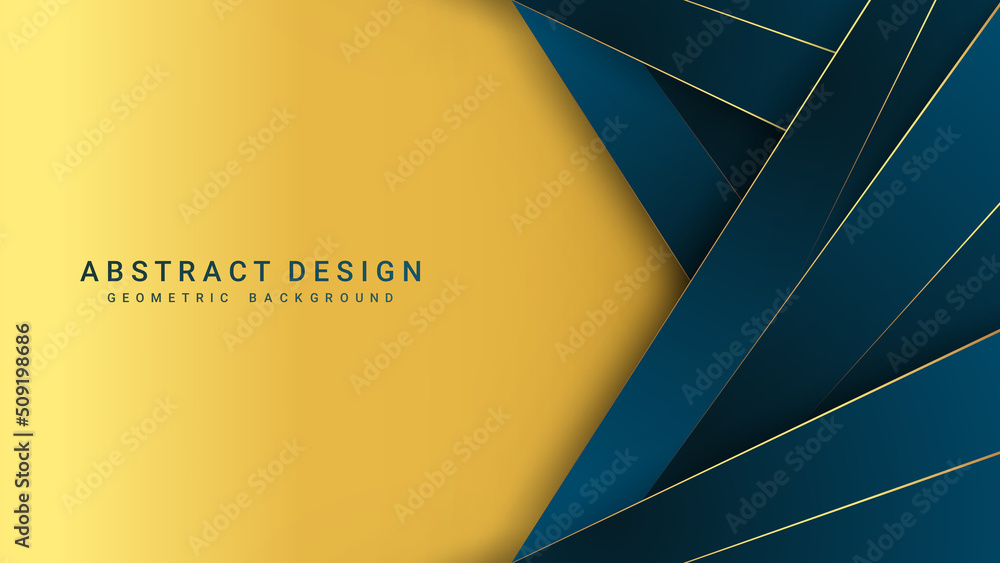 Blue background with golden line, style luxury Stock Vector | Adobe Stock