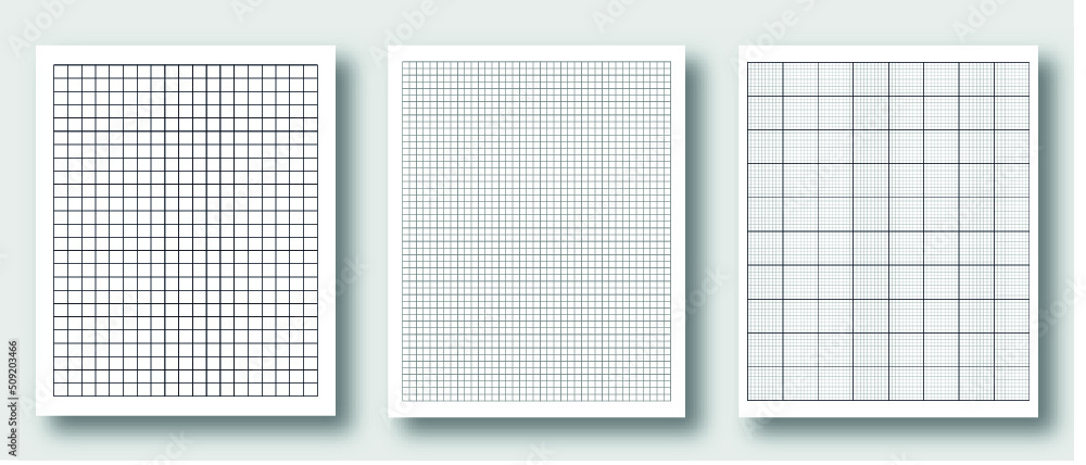 Graph Paper Set Stock Vector | Adobe Stock