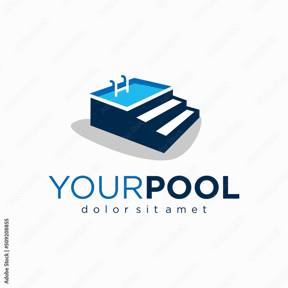 Swimming Pool Logo Design Vector Illustration of summer Stock Vector ...