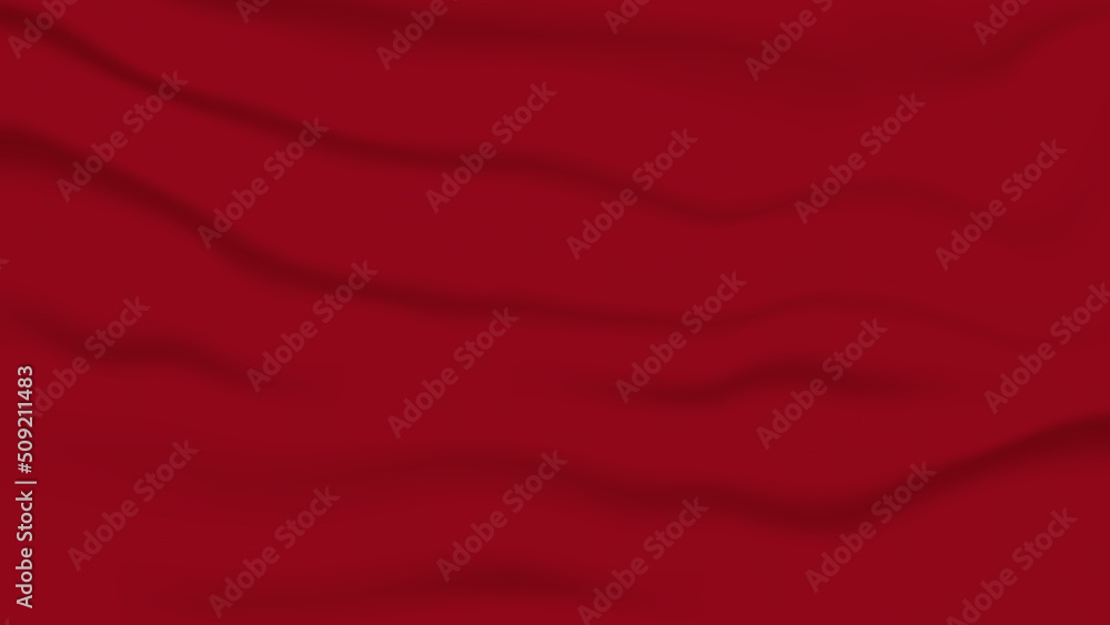 red soft creased fabric folding texture background for decorative ...