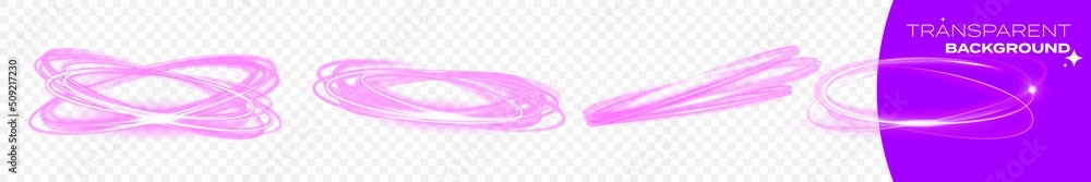 Magic neon circle light effect. Vector glow sparkling ring isolated on ...